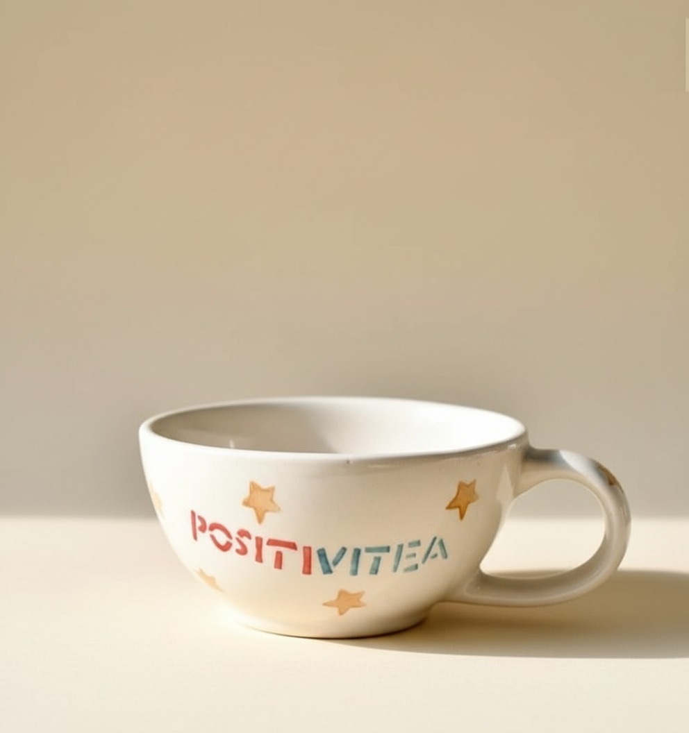 PositiviTEA Ceramic Mug with Star Design | Varaaya | Varaaya